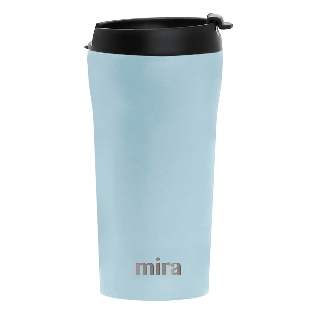 MIRA 12oz Insulated Coffee Travel Mug, Stainless Steel with Screw On ...