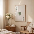Four Leaf Clover Playing Card Print Sage Green Irish Wall Art Shamrock ...