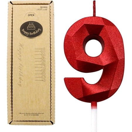 FanShow4 Inch Birthday Cake Candles Number Candles 3D Design Birthday ...