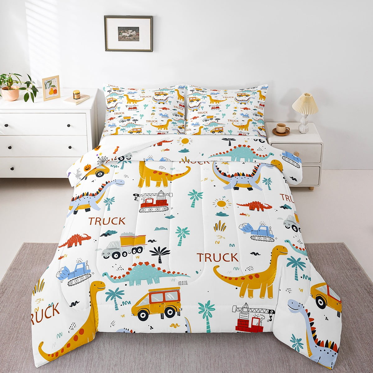 Click here for Yst Dinosaur Construction Queen Comforter Set For... prices