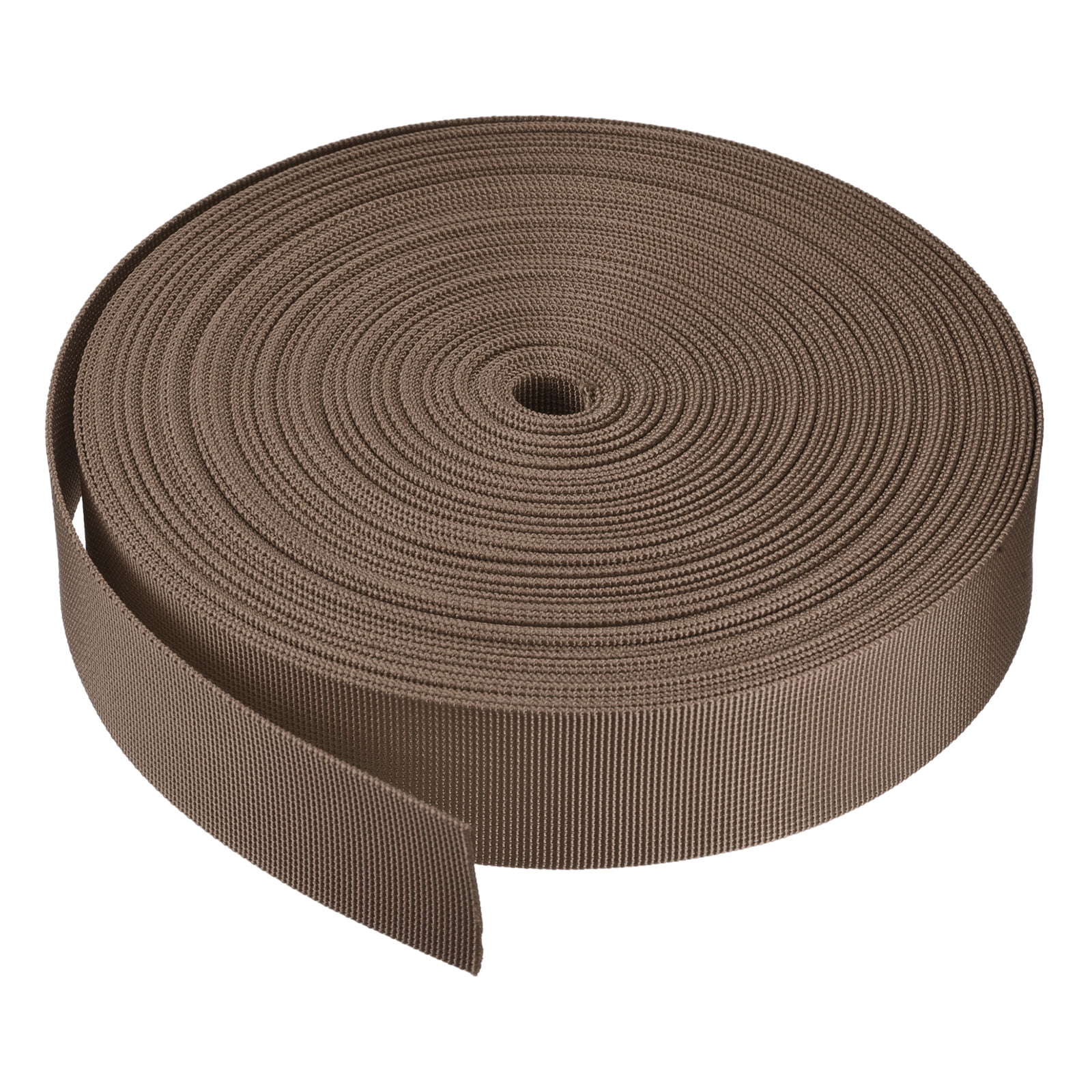 Flat Nylon Webbing Strap 1.5 Inch 25 Yards Light Brown for Backpack ...