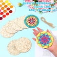 40 Pcs Unfinished Wood Mandala to Paint Wooden Mandala Painting Crafts ...