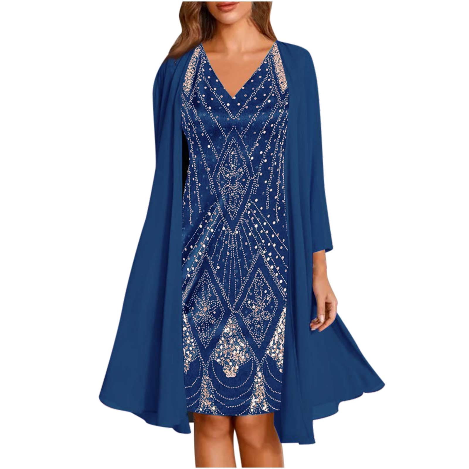 Women s 2 Pieces Tea Length Mother Of The Bride Dress With Cardigan women-s-2-pieces-tea-length-mother-of-the-bride-dress-with-cardigan