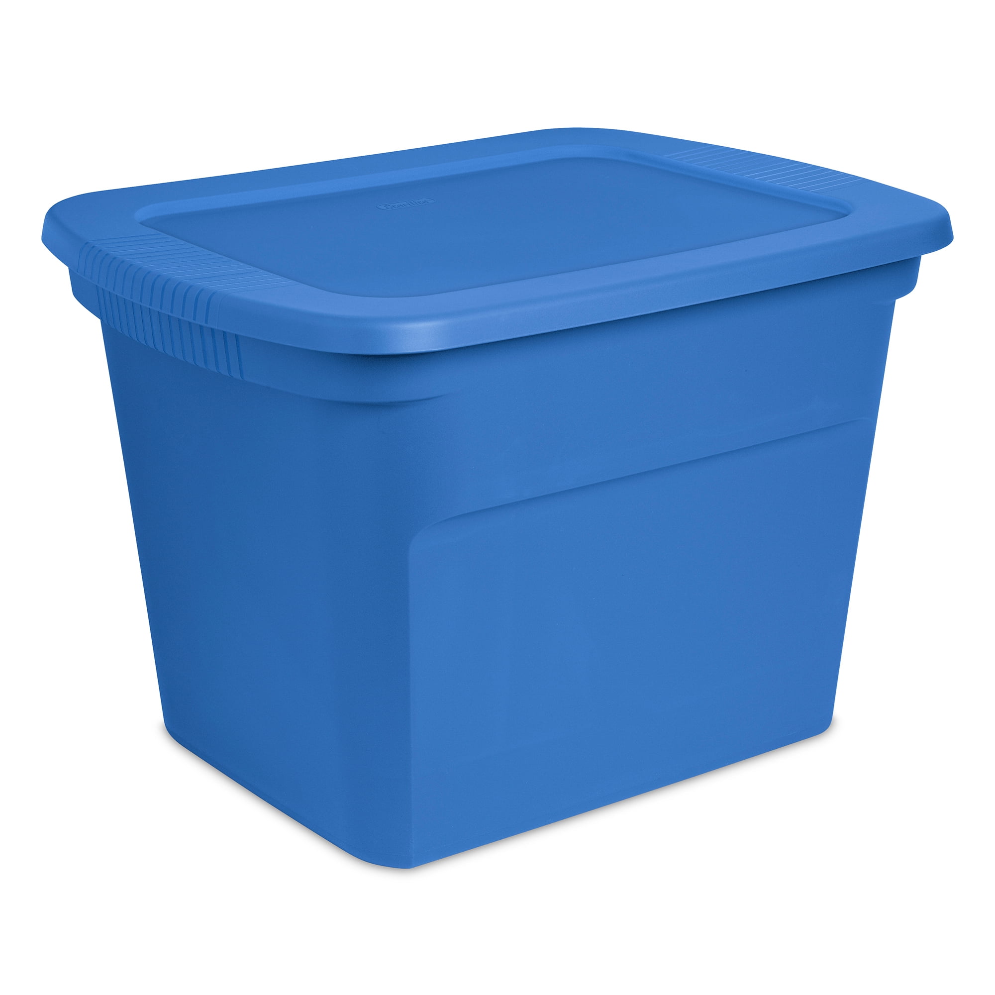 Sterilite 18 Gal Stackable Storage Box Container, Blue Summer (24 Pack ...
