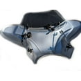38" Silver Universal Motorcycle Cruiser Batwing Fairing with Premium ...