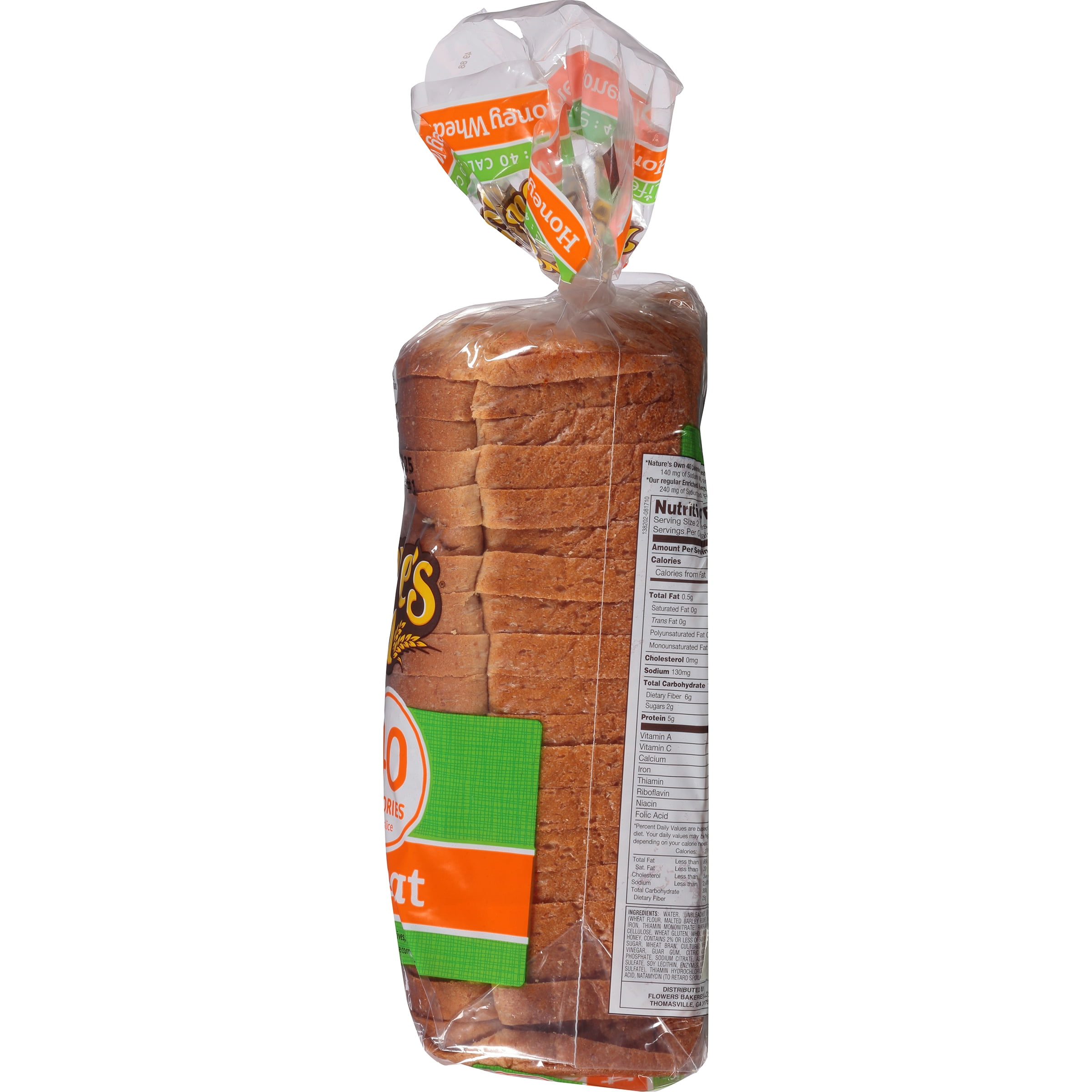 Nature S Own 40 Calorie Honey Wheat Bread Nutrition Facts | Besto Blog