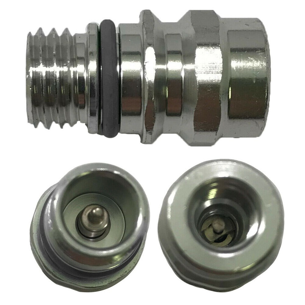 A/C Service Valve High Side R-134a Port Adapter with Replaceable Valve ...