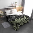 Bohemian Green Floral Quilted Comforters Cooling Blanket Full Size ...