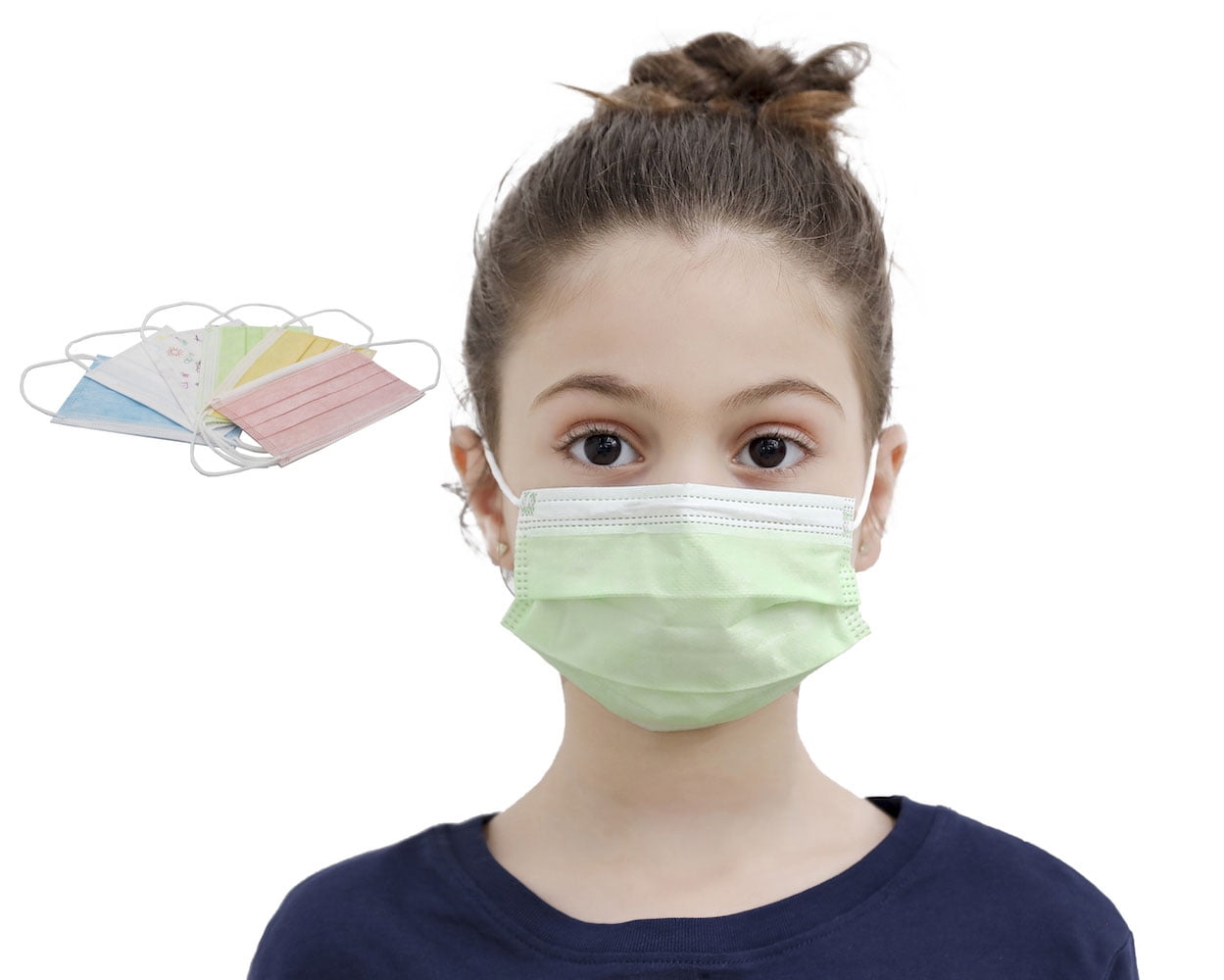 Kids 3-PLY Disposable Face Mask 30pcs, Blue, White Green, Blue, Pink ...