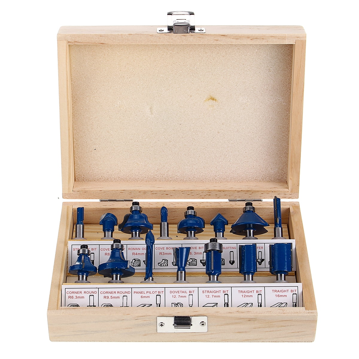 Wood Edge Polishing Router Bits 15Pcs 1/4" For Electric Wood Router ...