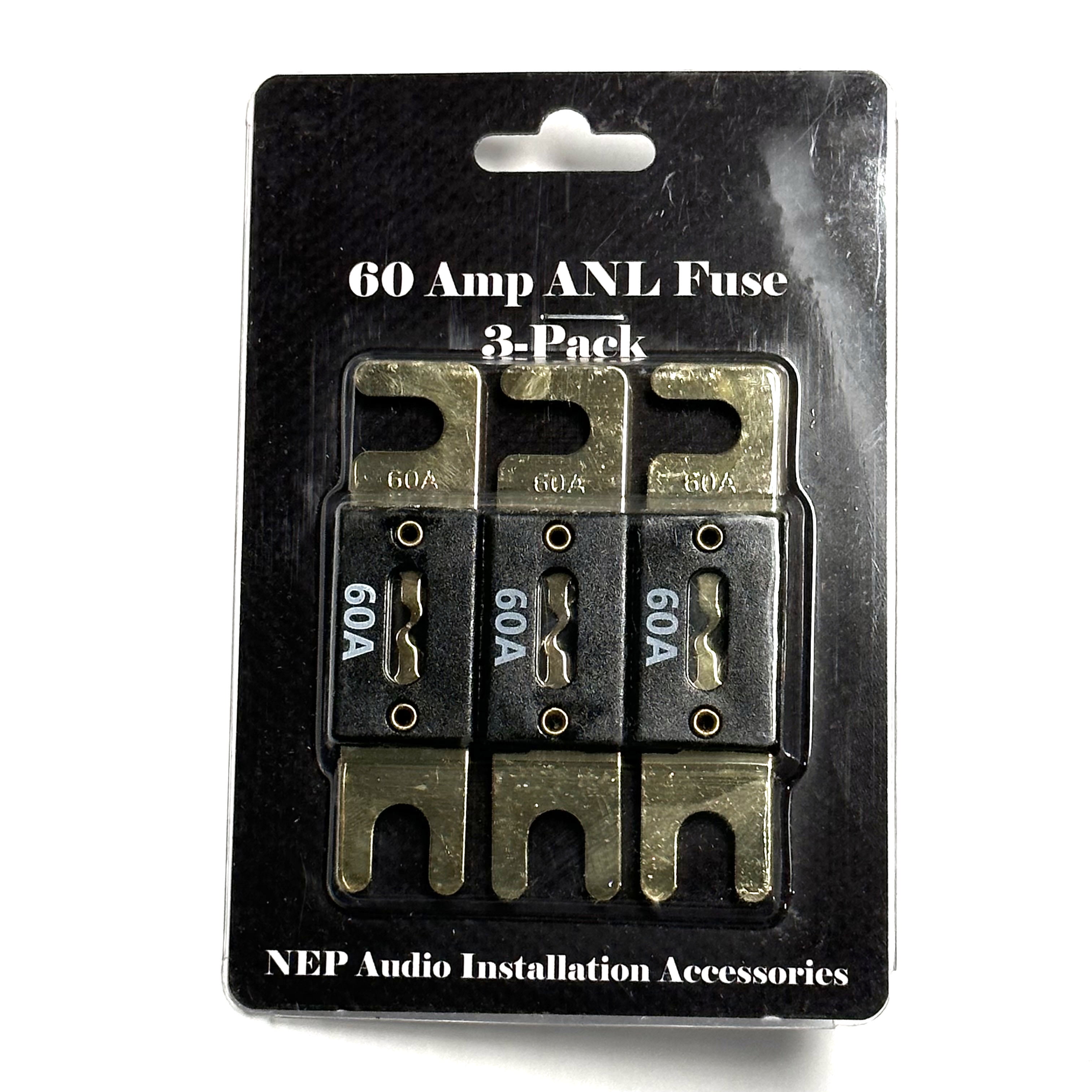 NEP Audio 60 Amp ANL Fuse Inline Fuse for Car Audio 3 Pack - Walmart.com