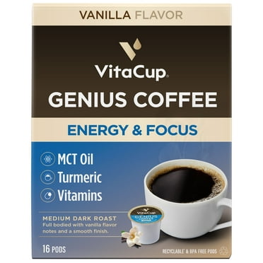 VitaCup Genius Keto Coffee Pods w/ MCT Oil, Vitamins & Arabica ...