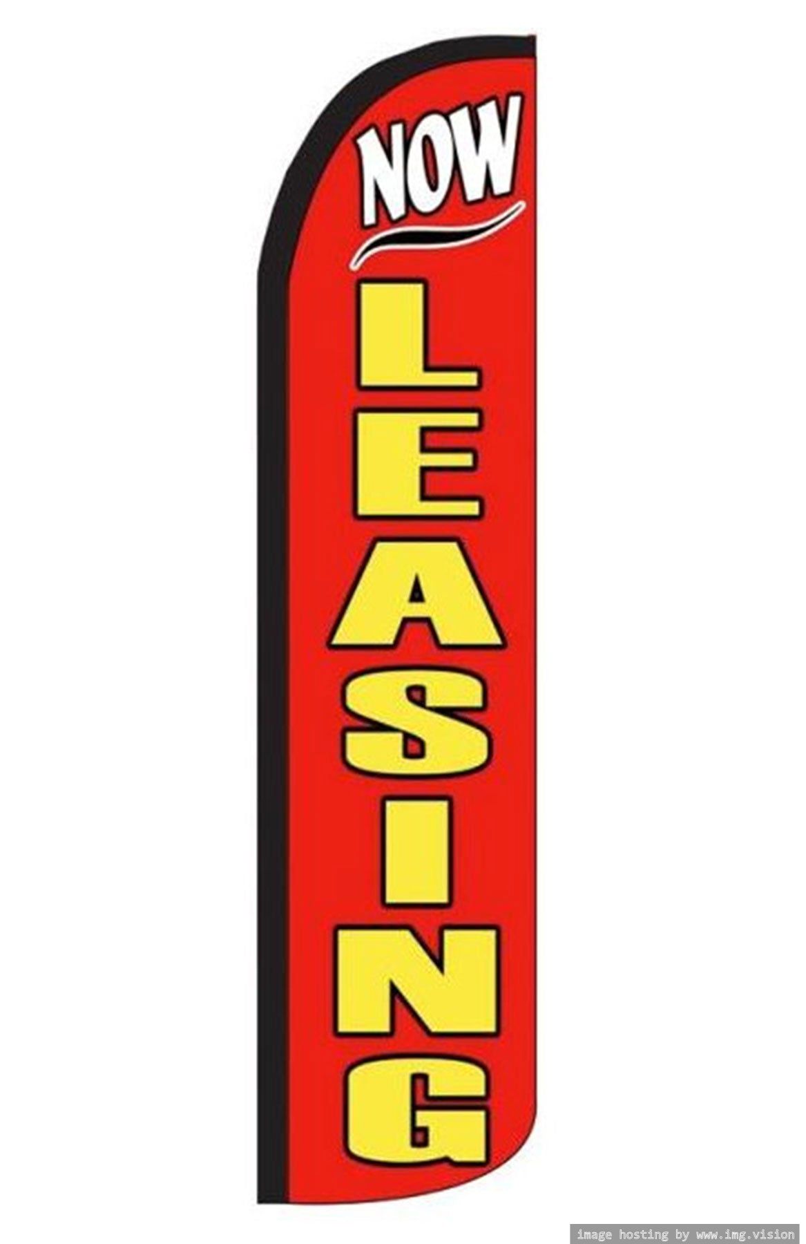 NOW LEASING Windless Flag (Hardware Not Included) |Advertisement ...