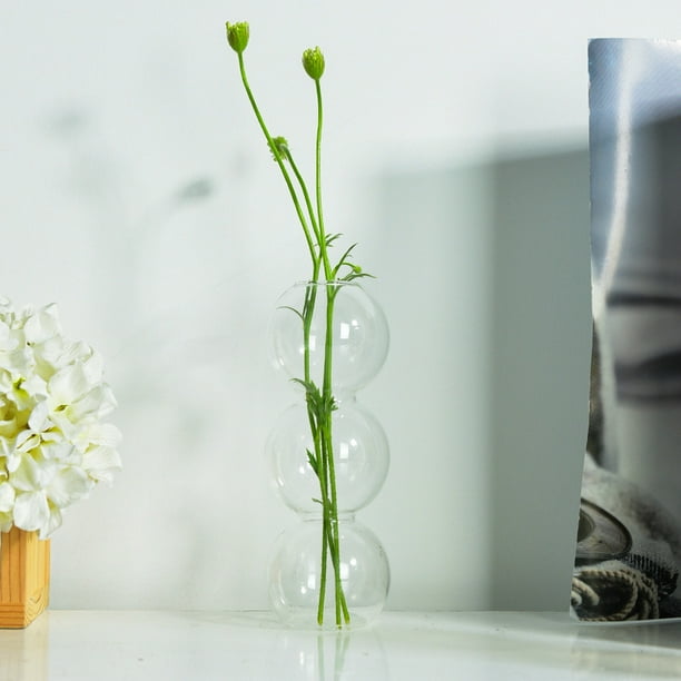Simple Bubble Vase Hydroponic Spherical Glass Vase Transparent Color ...
