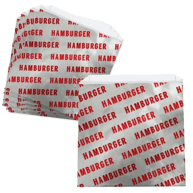Avant Grub Retro, Grease Proof Foil Laminated Burger Wrappers 25 Pk ...