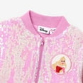 Disney Princess Girls Bomber Jacket Aurora Graphic Sequin Zip Up Fall ...