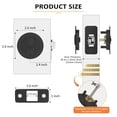 9BUILD Black Pocket Door Hardware Round Pocket Door Lock Privacy Pocket ...