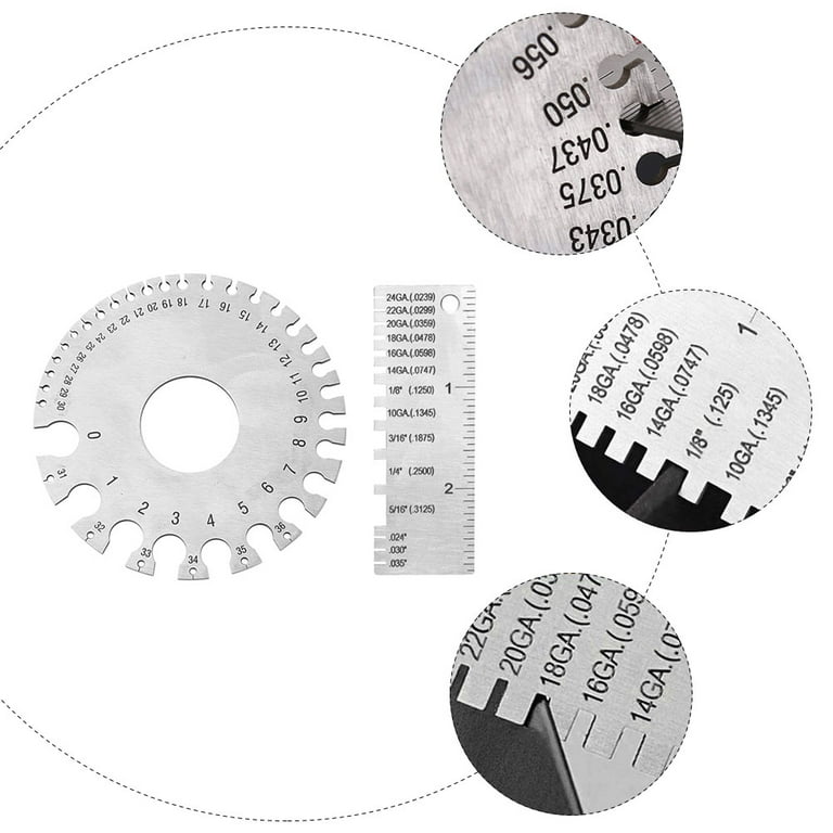 Electrical Wire Gauge Measuring Tool US Steel Round Wire SWG MM