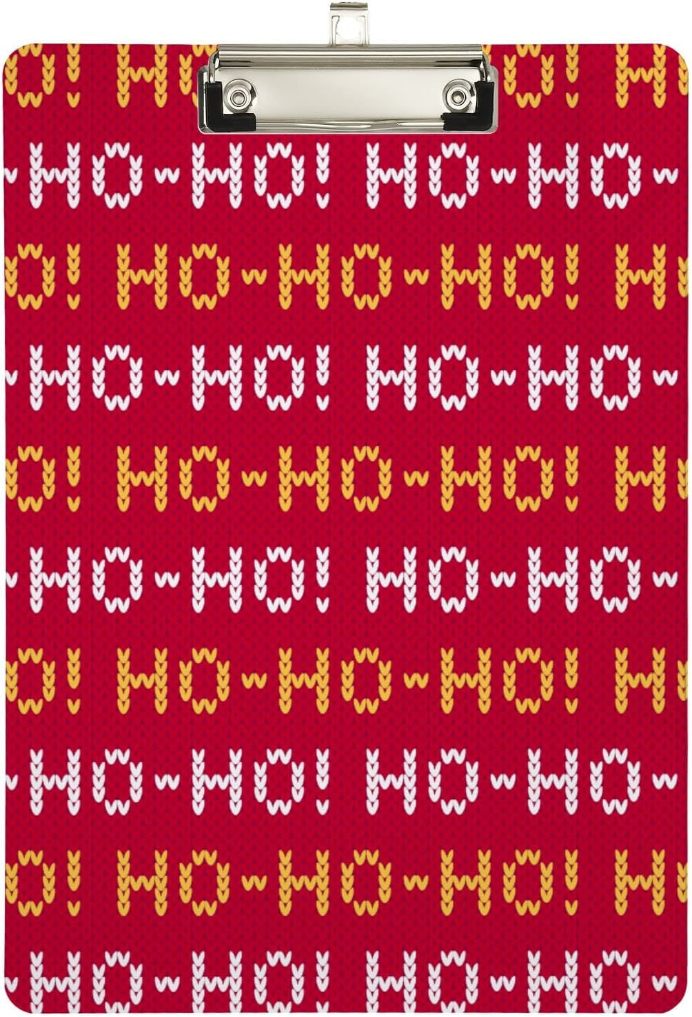 FMSHPON Christmas Xmas Ho Ho Ho Pattern Cute Clipboard Hardboard Wood ...