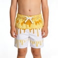 Boys Ice Cream Print Sport Shorts Lightweight Quick Dry Fabric Elastic ...