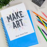 Pen + Gear Create a Cover Sketch Diary, Blue, Insertable Cover, 70 ...