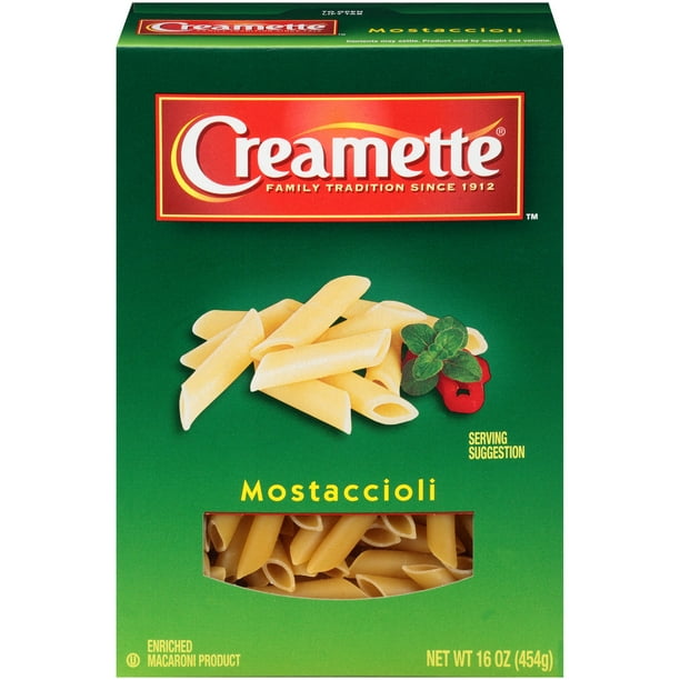 Creamette Mostaccioli Pasta, 16-Ounce Box - Walmart.com - Walmart.com
