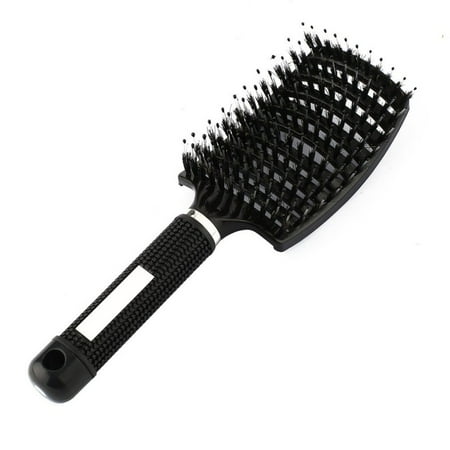 Large Curved Comb Ribs Comb Pig Bristle Anti-static Bending Massage ...