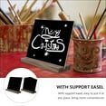 2Pcs Wood Chalkboard Signs with Support Easels Desktop Message Board ...