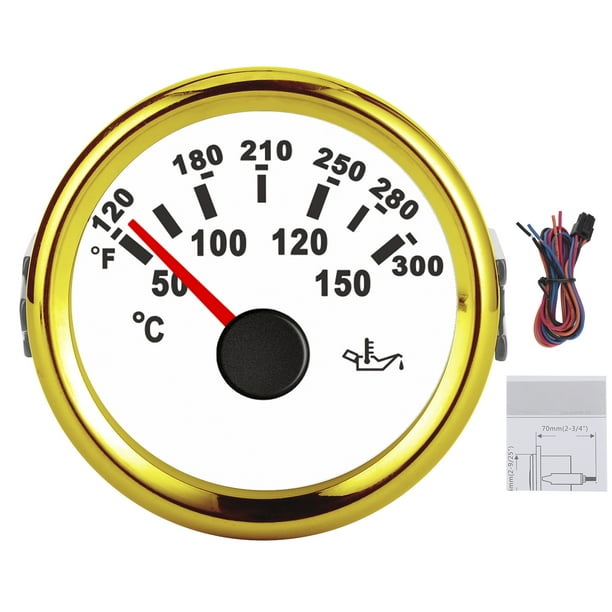 LCD Oil Temperature Gauge,50‑150℃ Oil Temperature Gauge Oil Temp Gauge ...