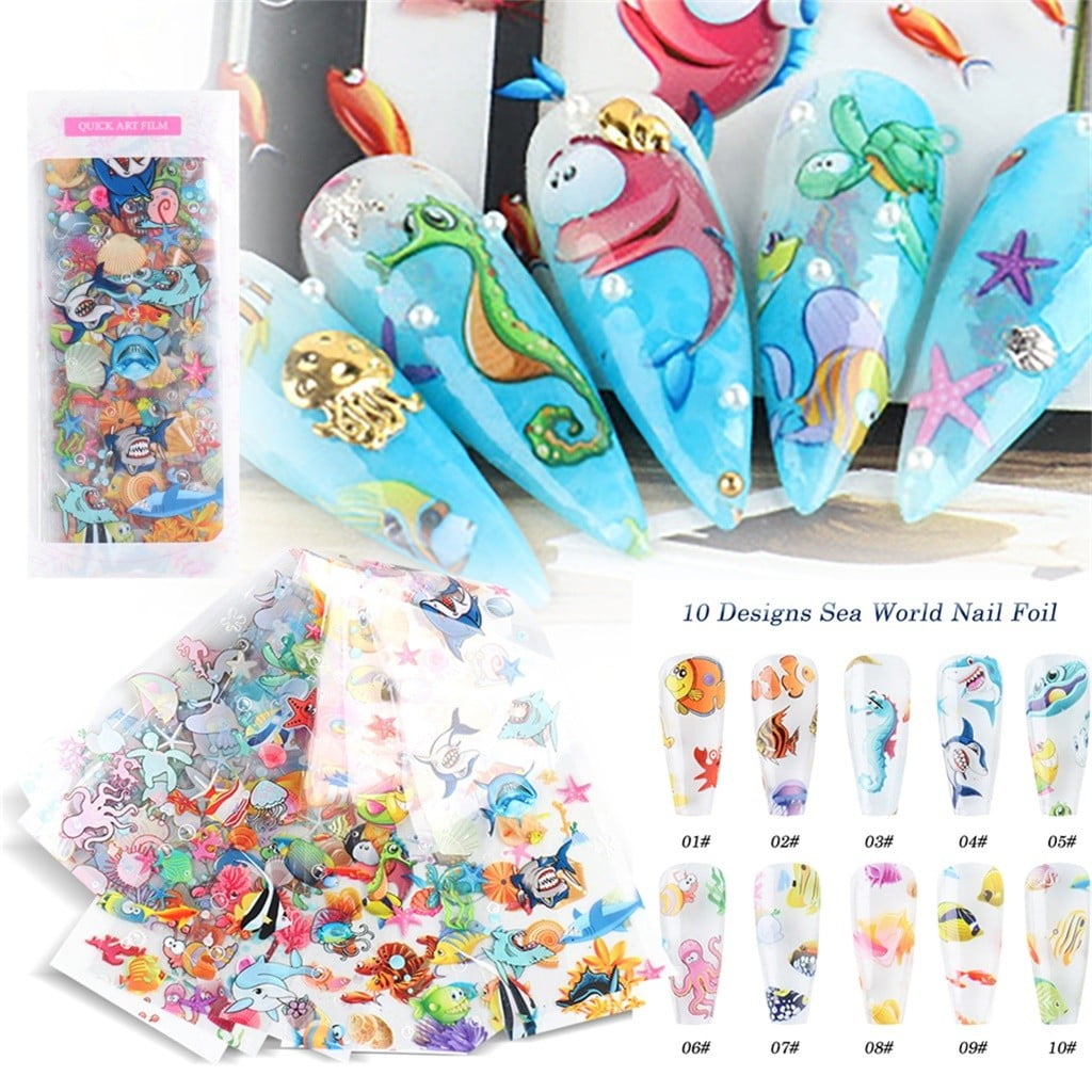 Click here for Topllc Nail Stickers 10pc Christmas Underwater Wor... prices