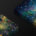 Colorful Magical Horses Canvas Wall Art, Vibrant Starry Night ...