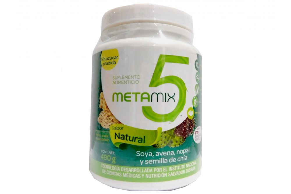 Metamix 5 Tarro con 490g Sabor Natural | Bodega Aurrera en línea