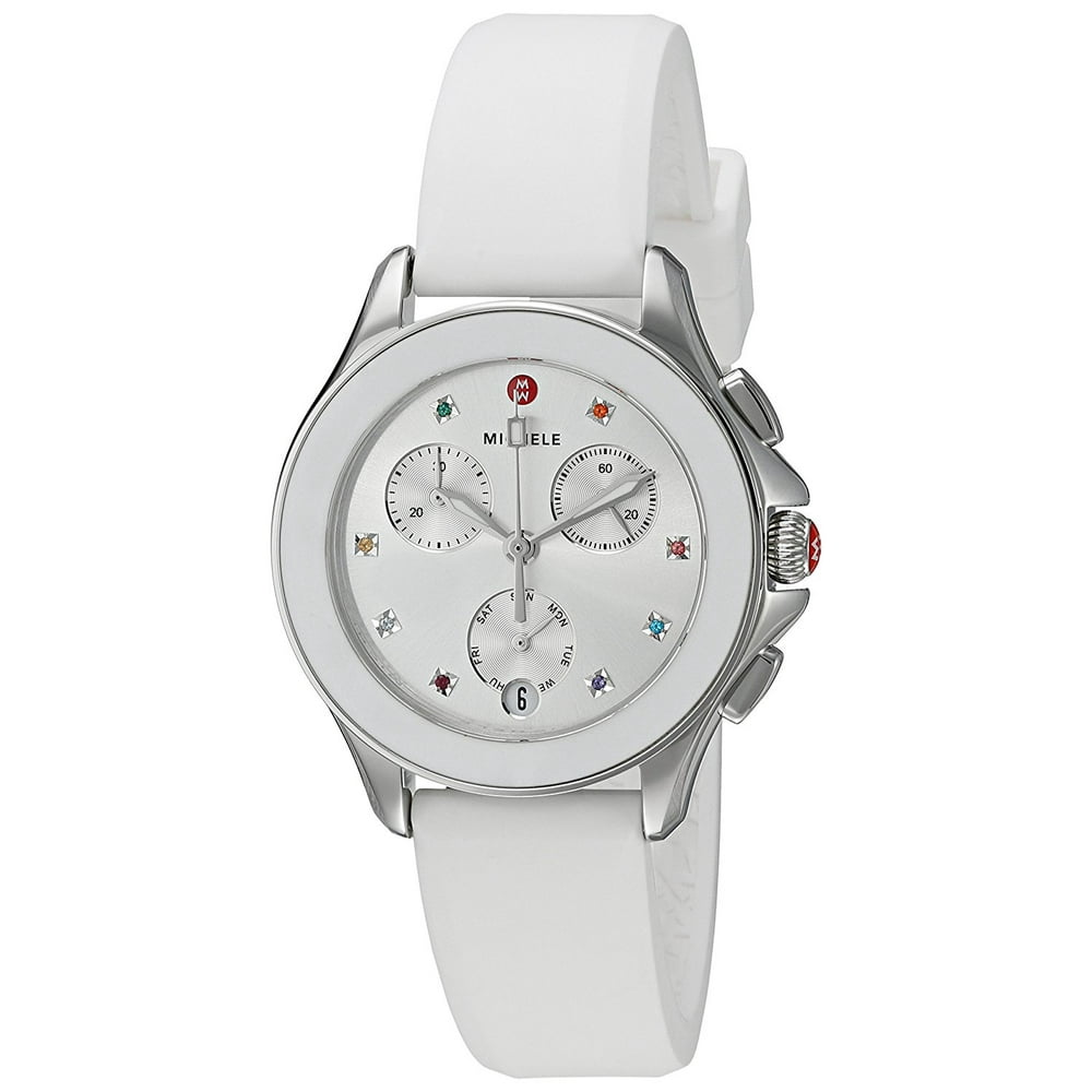 MICHELE - Michele Women's Cape White 34.5mm Watch MWW27C000001 ...