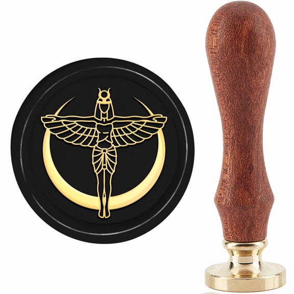 1pc Wax Seal Stamp Set Sealing Wax Stamp Solid Brass Head Wood Handle ...