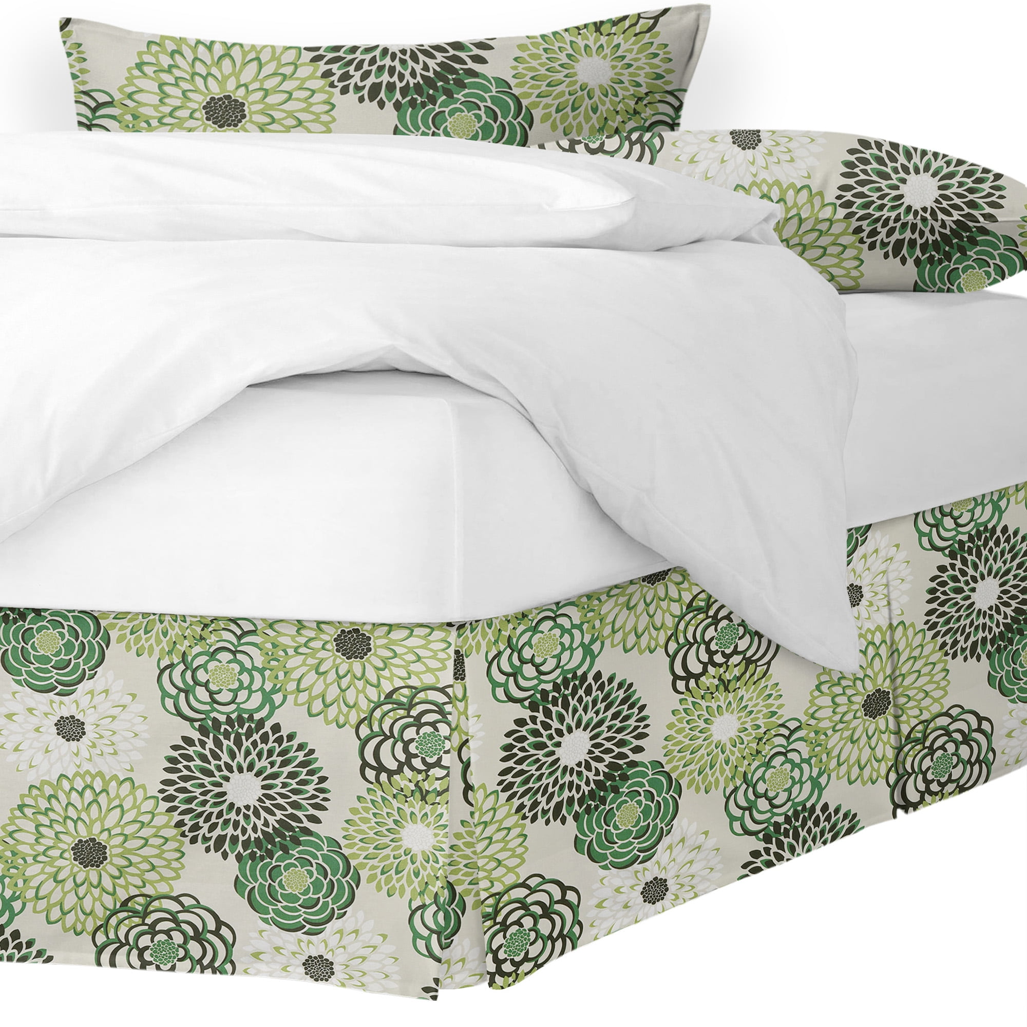 Garden Stow Green Platform Bed Skirt Queen 18" Drop - Walmart.com