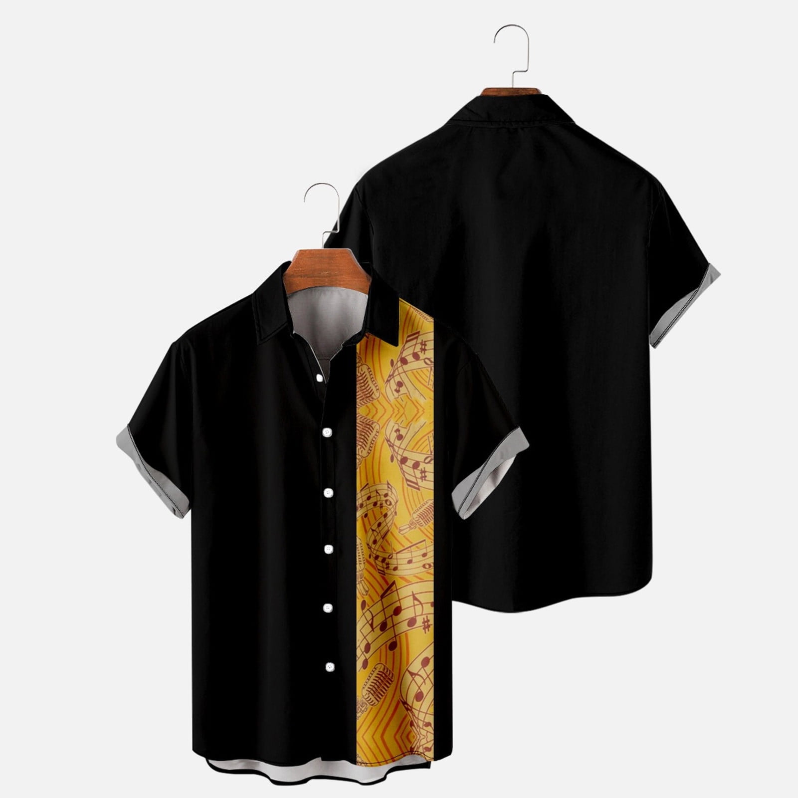Click here for Suokom Mens Bowling Shirt Retro Print Hawaiian Shi... prices