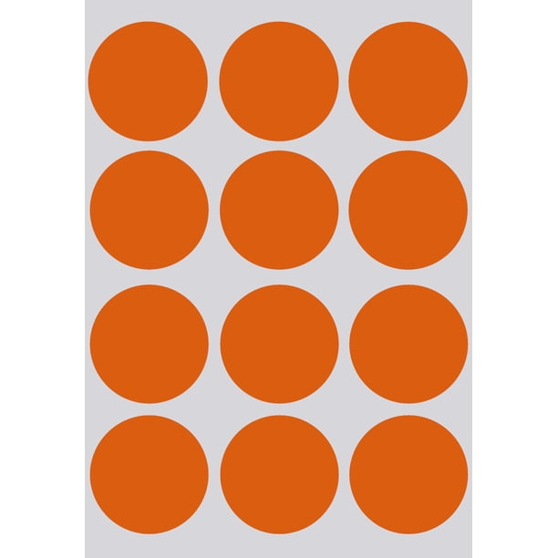 Colored Labels Orange Dot Stickers 1.5" inch (38mm) - 60 Pack by Royal ...