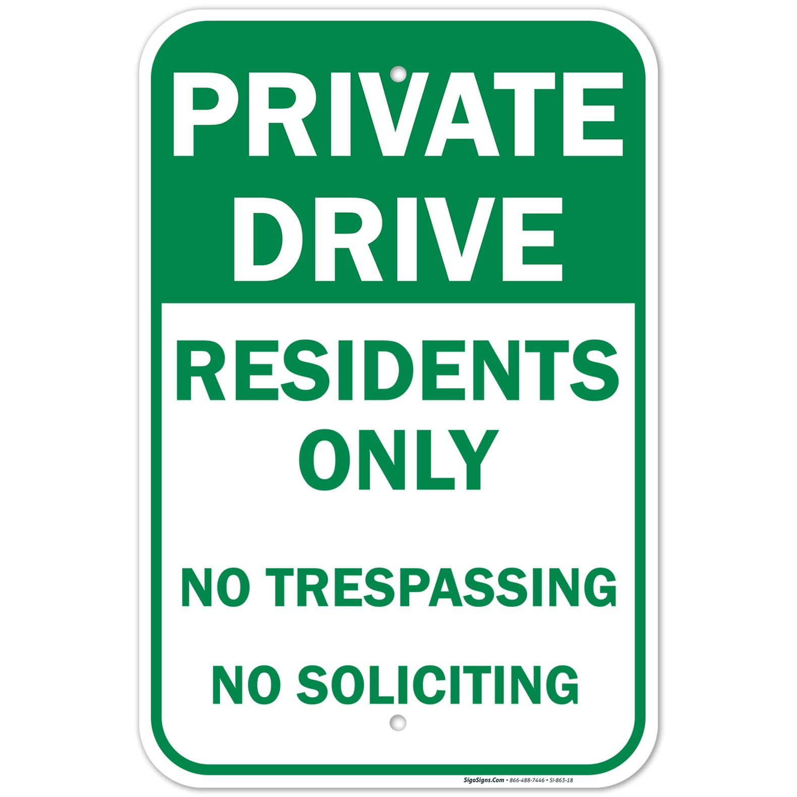 No Trespassing Sign Private Drive Residents Only No Trespassing No