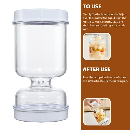 TB&W Hourglass Pickle Jar Dry and Wet Separation Pickle Container ...