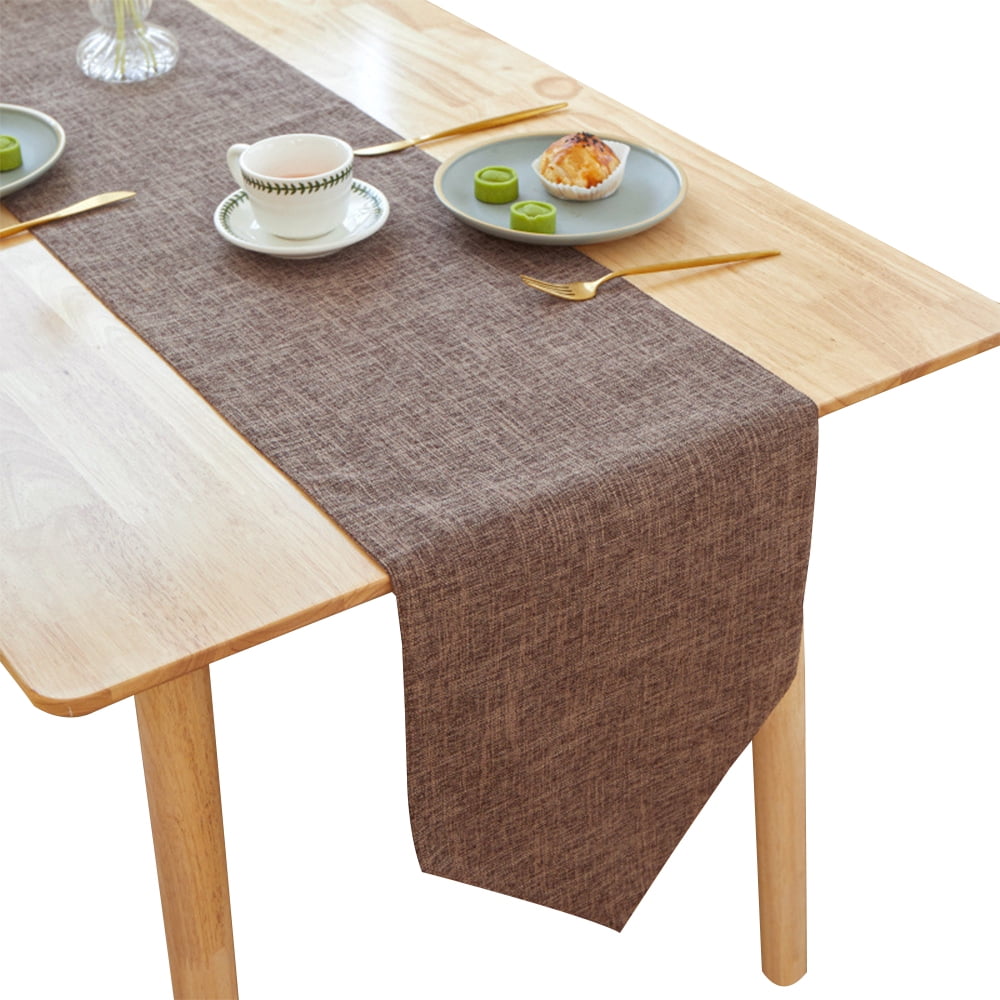 Linen Table Runner Coffee Table Runners Wipeable Home Decoration Table ...