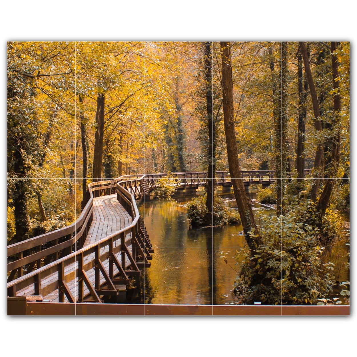 Picture-Tiles.com: Bridge Ceramic Tile Wall Mural WAL500274-54XL. 60"W ...