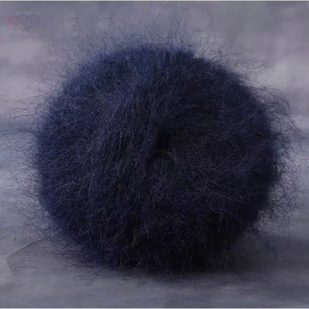 Nvzi Hilo de lana acrílica de felpa suave para hacer cabello de muñecas ...