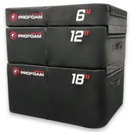 Titan Fitness Portable Stackable Soft Foam Plyometric Boxes 6-in., 12 ...