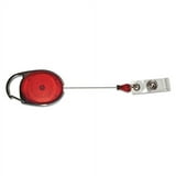 "Carabiner-Style Retractable ID Card Reel, 30"" Extension, Assorted ...