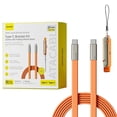 240W USB-C to USB-C Cable with Invisible Stand, 90 Degree Right Angle ...