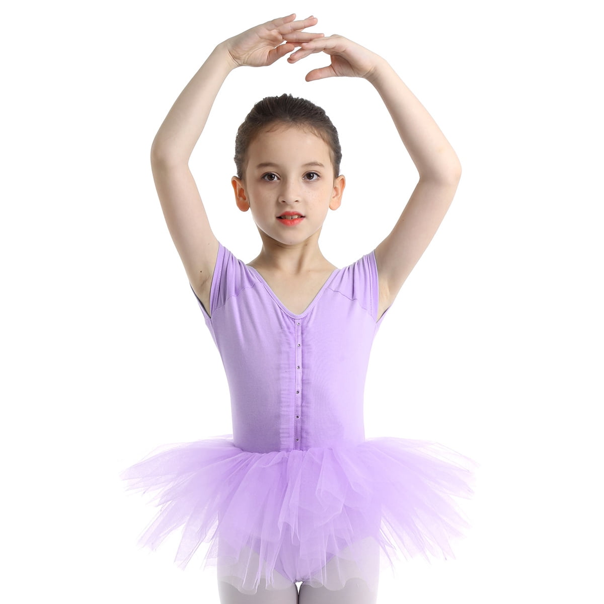 DPOIS Girls Kids Ballet Tutu Dress up Ruffles Tulle Skate Leotard ...