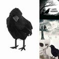 6pc Halloween Crows - Realistic Large Black Ravens, Handmade, Feathered ...