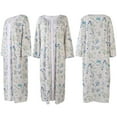 EFINNY Women Floral Long Pajamas Robes Thin Style Lightweight Full ...