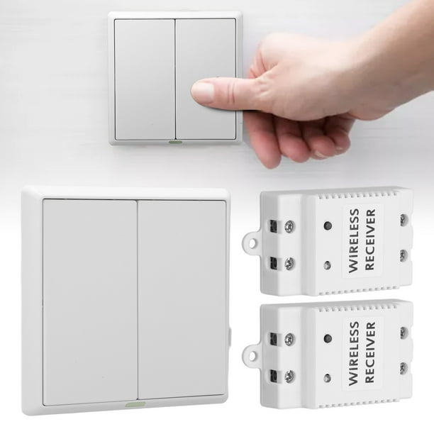 Wireless Wall Switchand Receiver,Wireless Light Switch Kit Wireless ...
