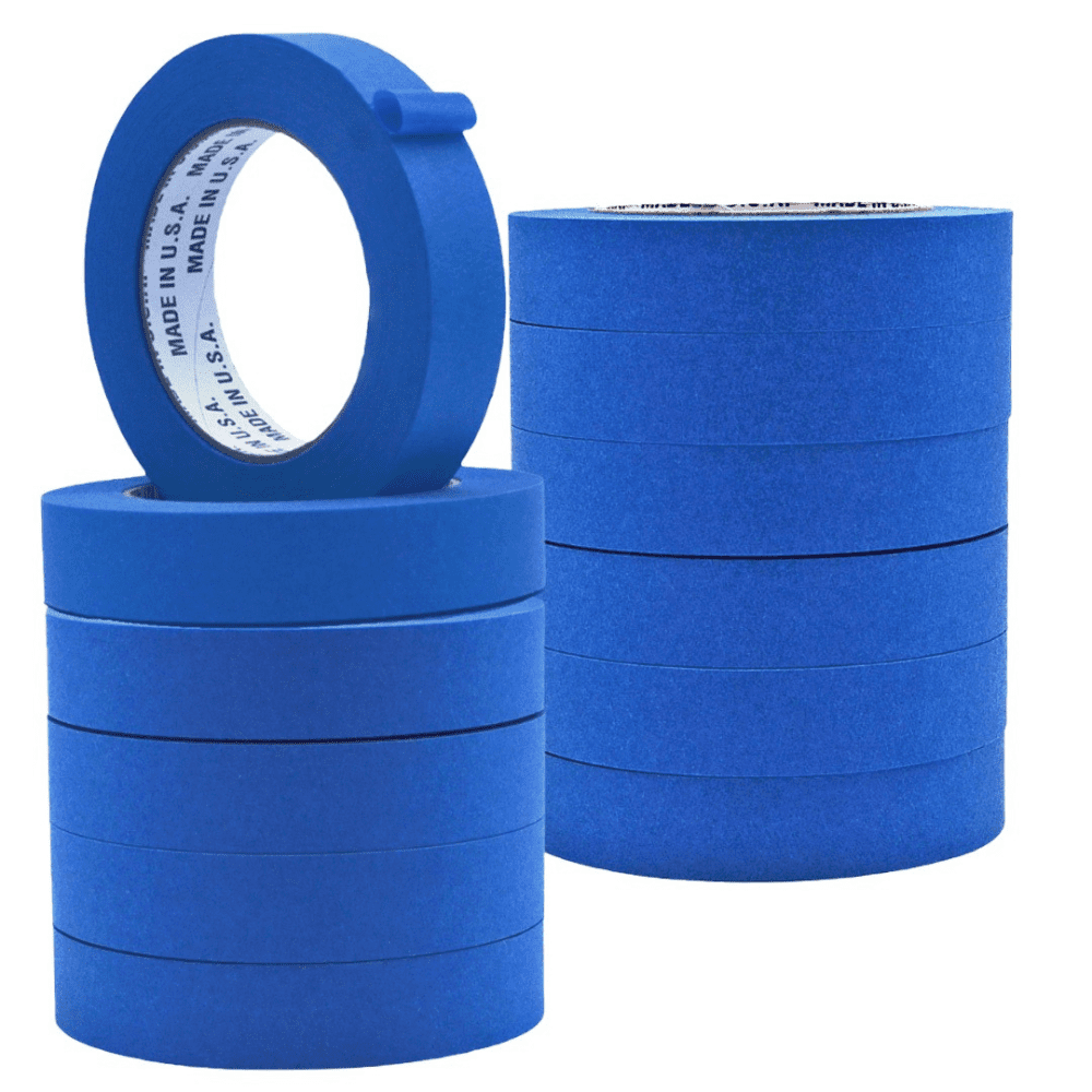 MAT Tape Blue Painters Masking 0.94 in x yd. Made in USA, 12 Pack ...